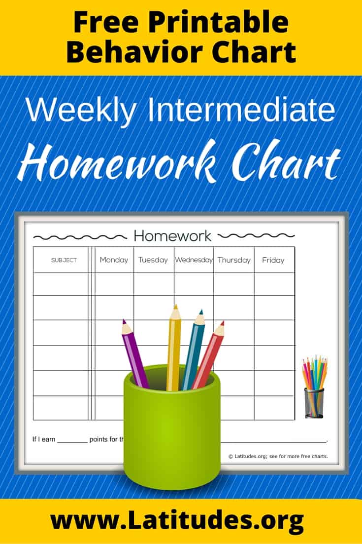 Weekly Homework Chart Homework (Reward) Charts - Free Printables | Live ...