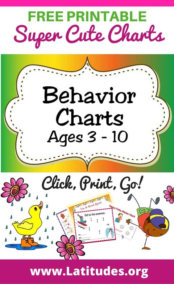 Printable Behavior Charts for Kids (Ages 3-10) | ACN Latitudes