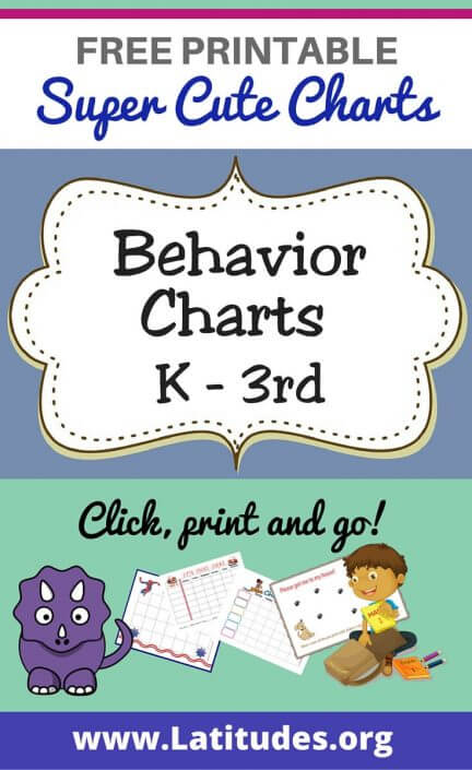 Printable Behavior Charts for Teachers & Students (Kindergarten - 3rd ...