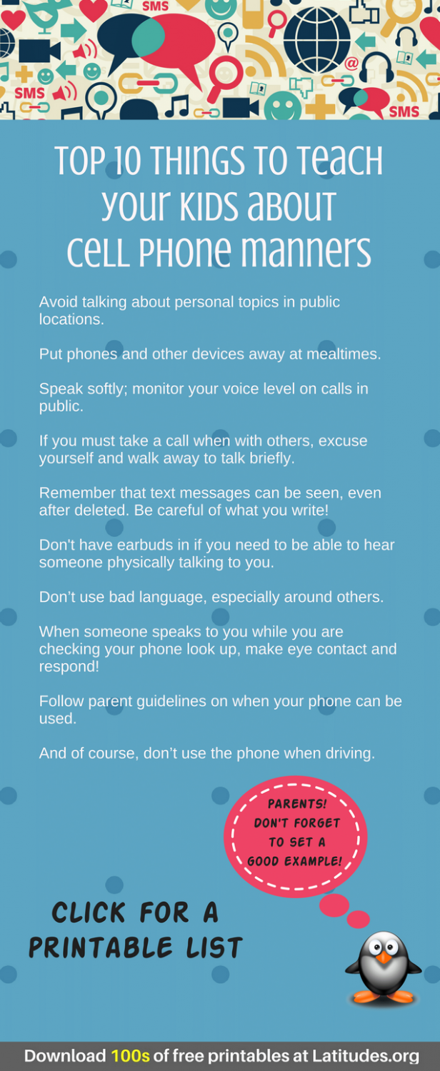 Top 10 Things to Teach Kids about Cell Phone Manners | ACN Latitudes