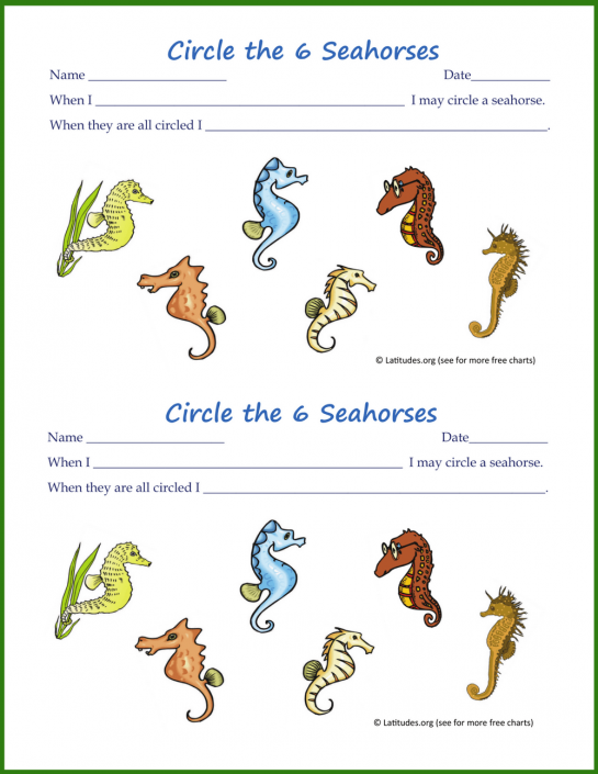 Seahorses Behavior Chart - ACN Latitudes