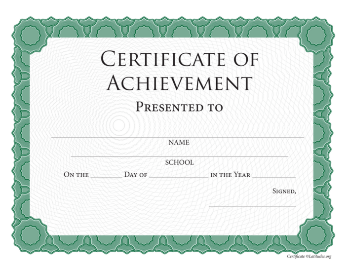 Intermediate Achievement Certificate - ACN Latitudes