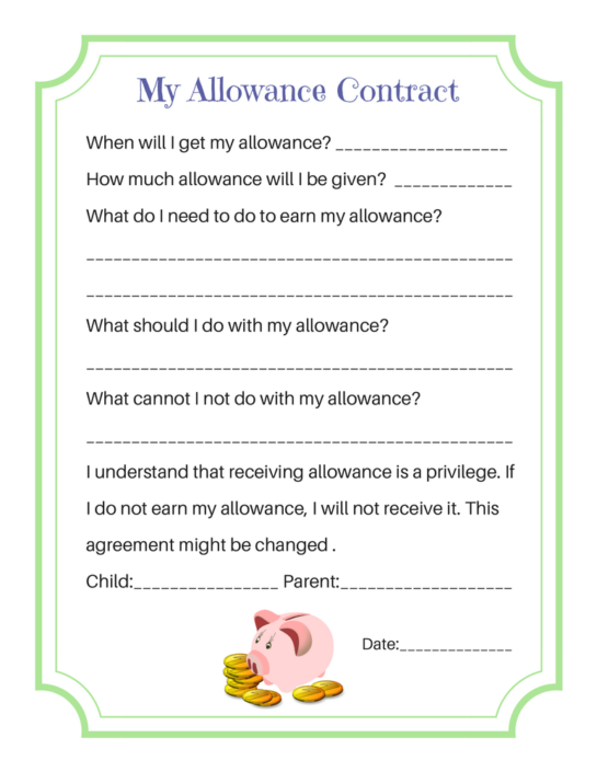 My Allowance Contract (Fillable) – ACN Latitudes