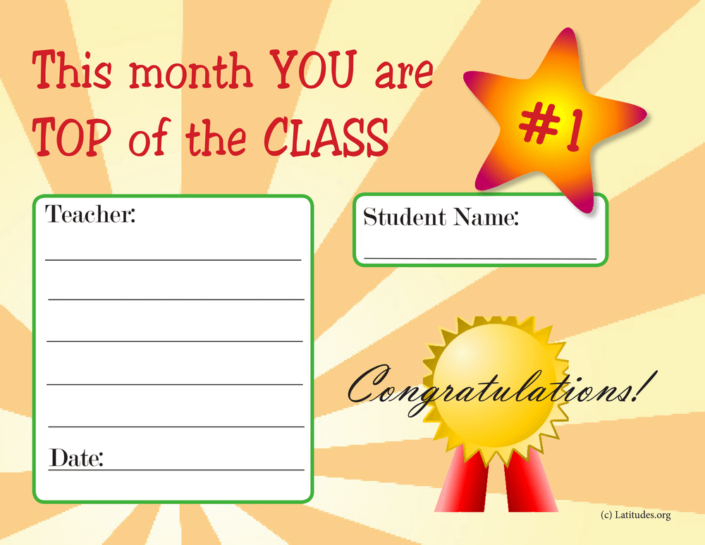 Top of the Class Certificate - ACN Latitudes