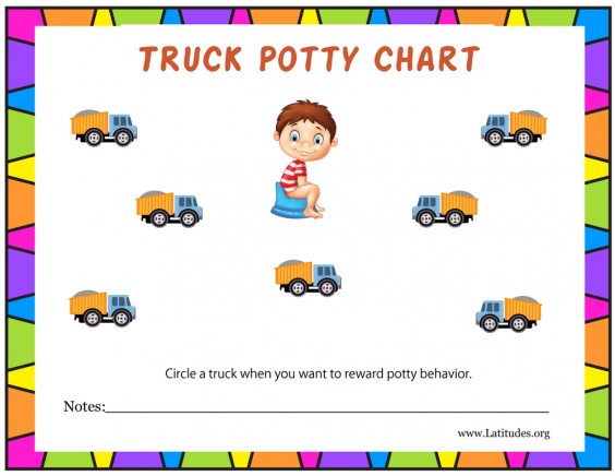 Boys Truck Potty Training Chart (Fillable) - ACN Latitudes