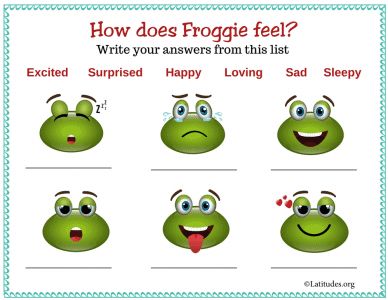 How Does Froggie Feel Feelings Chart (Fillable) – ACN Latitudes