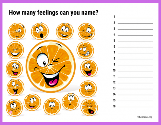 How Many Feelings Can You Name (Fillable) - ACN Latitudes