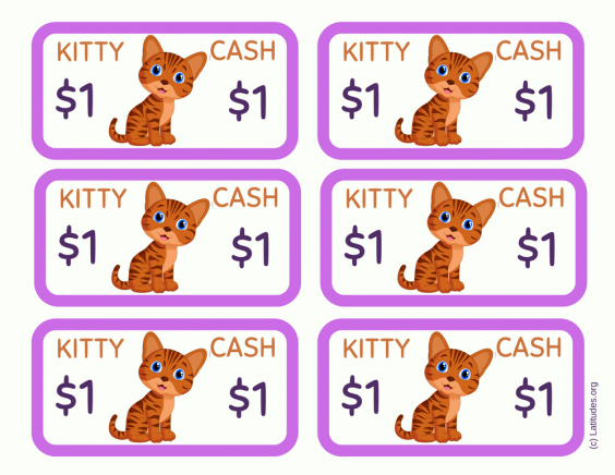 Kitty Cash Play Money - ACN Latitudes