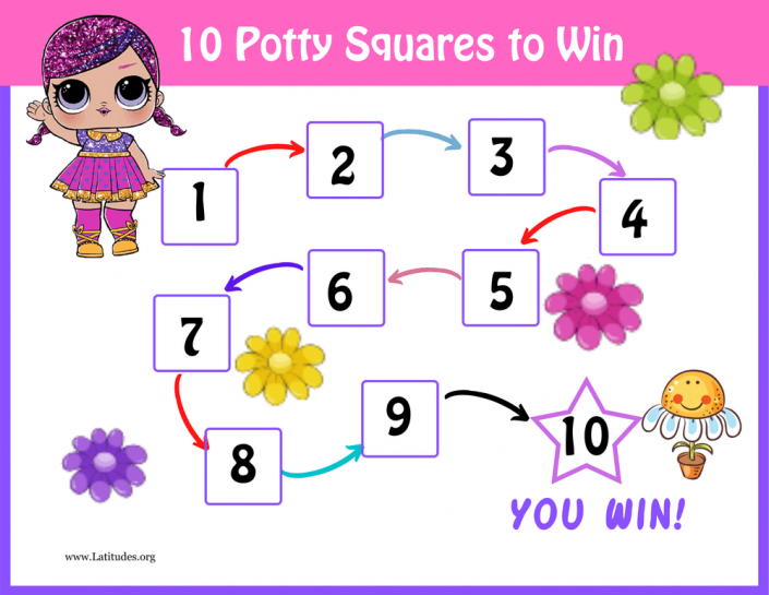 L.O.L. 10 Squares to Win Potty Training Chart - ACN Latitudes