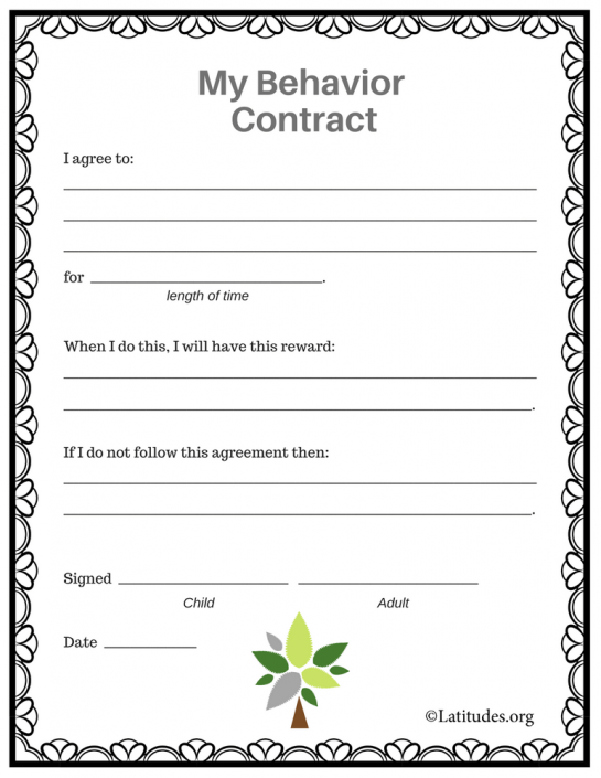 My Behavior Contract Tree Style - ACN Latitudes