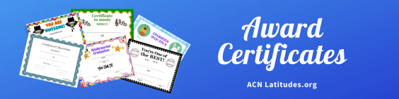 Printable Award Certificates for Teachers & Students | ACN Latitudes