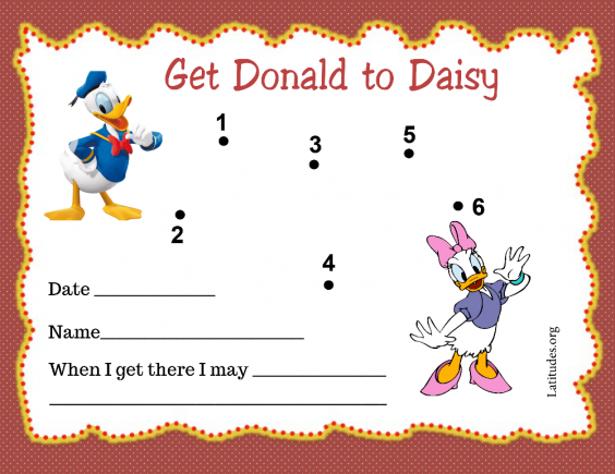 Donald to Daisy Dot to Dot Toddler Reward Chart (Fillable) - ACN Latitudes