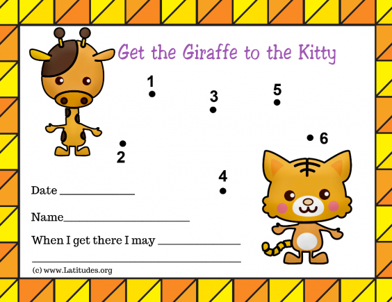 Help the Giraffe Get to The Kitty Toddler Reward Chart (Fillable) - ACN ...
