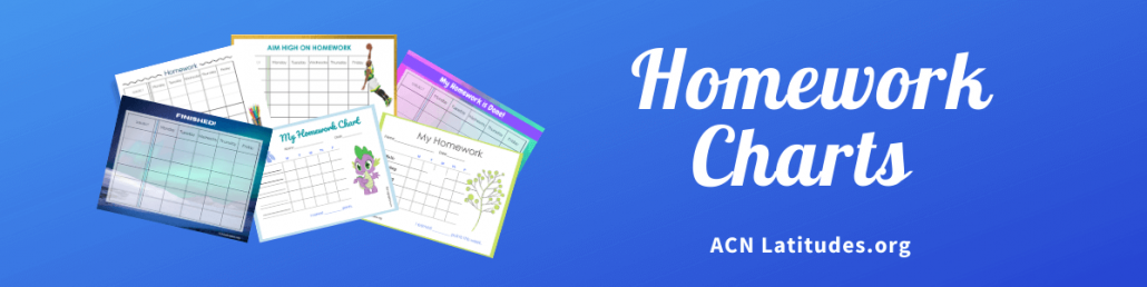 Printable Homework Charts for Teachers & Students | ACN Latitudes