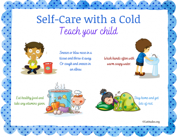 Pre-K Self-Care with a Cold Printable Poster - ACN Latitudes