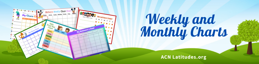 Printable Weekly and Monthly Behavior Charts for Kids | ACN Latitudes