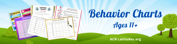Printable Behavior Charts for Kids (Ages 11+) | ACN Latitudes