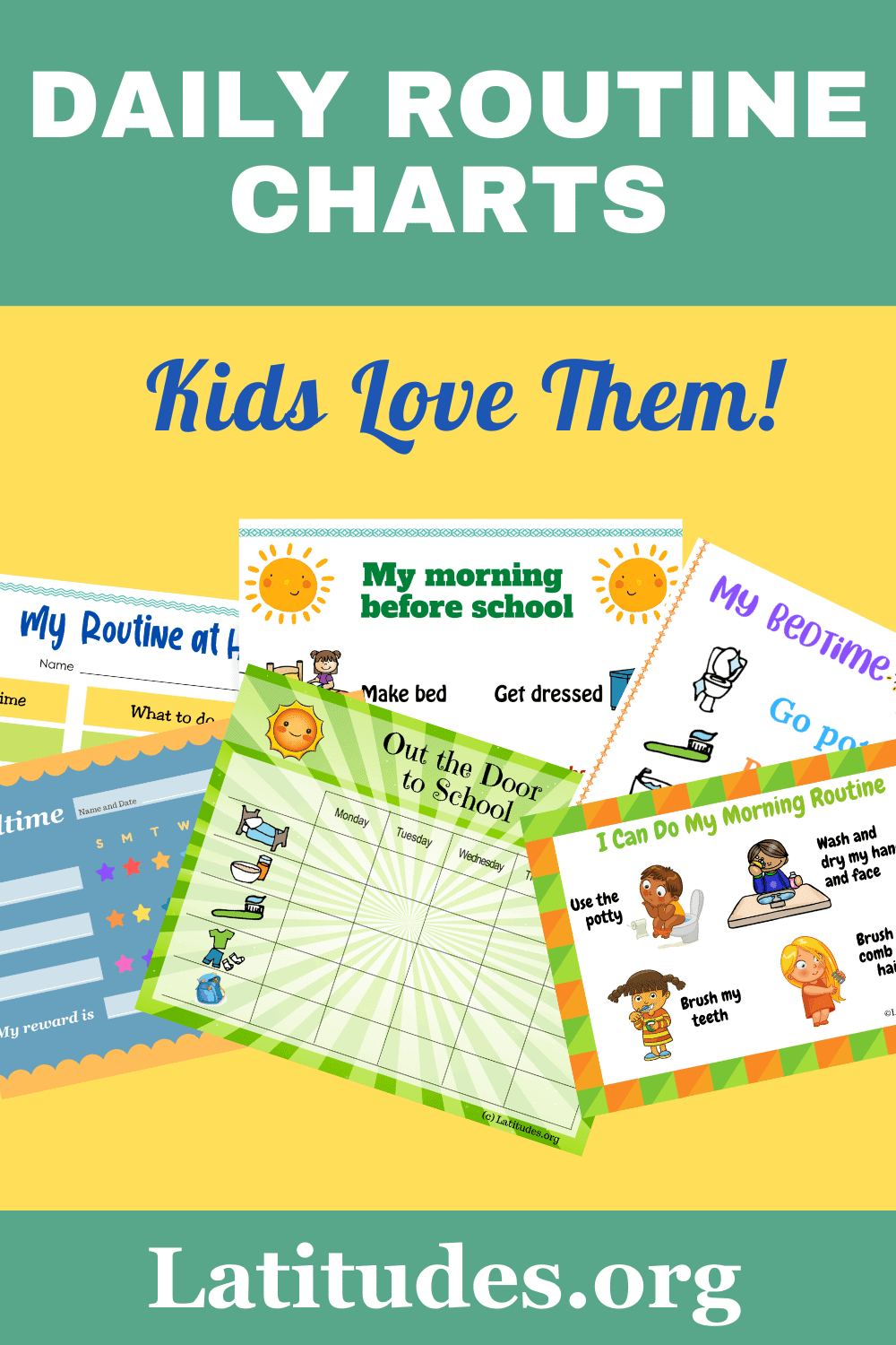 Printable Daily Routine Charts for Kids | ACN Latitudes