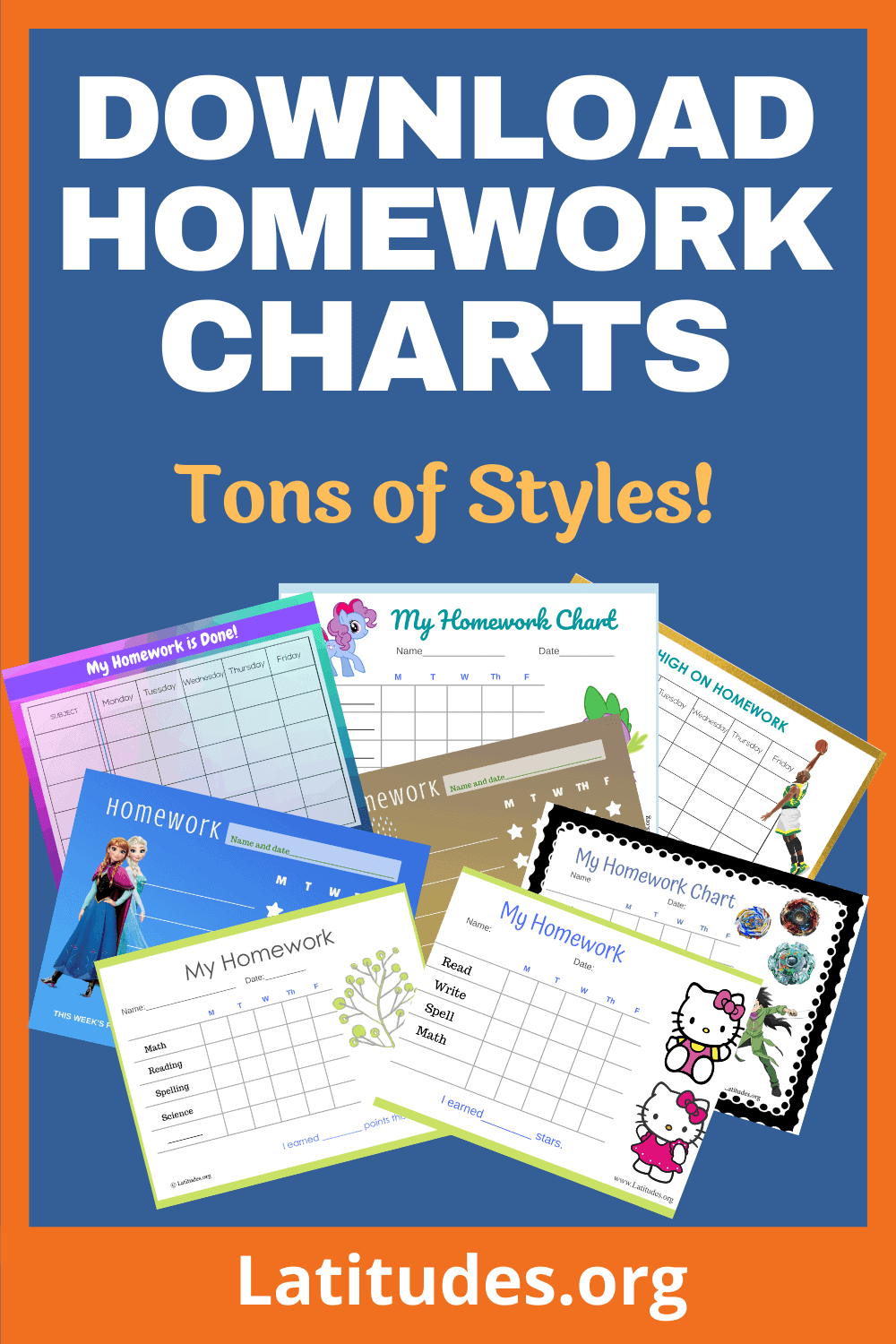Printable Homework Charts for Kids | ACN Latitudes