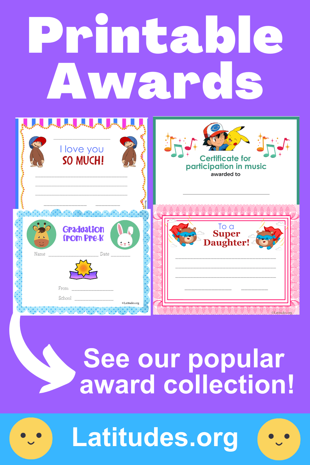 Printable Award Certificates for Kids | ACN Latitudes